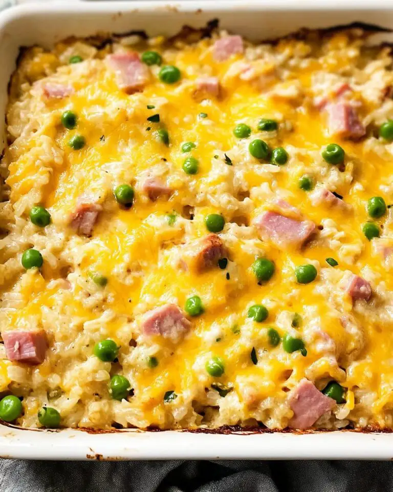 Cheesy Ham and Rice Casserole