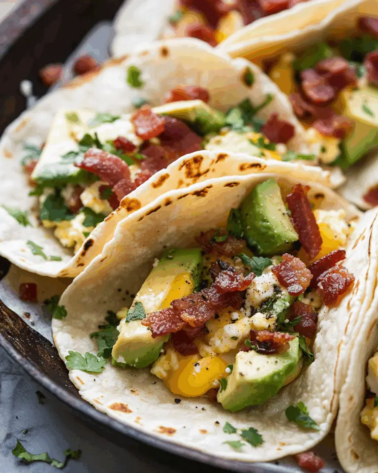 Bacon Avocado Breakfast Tacos