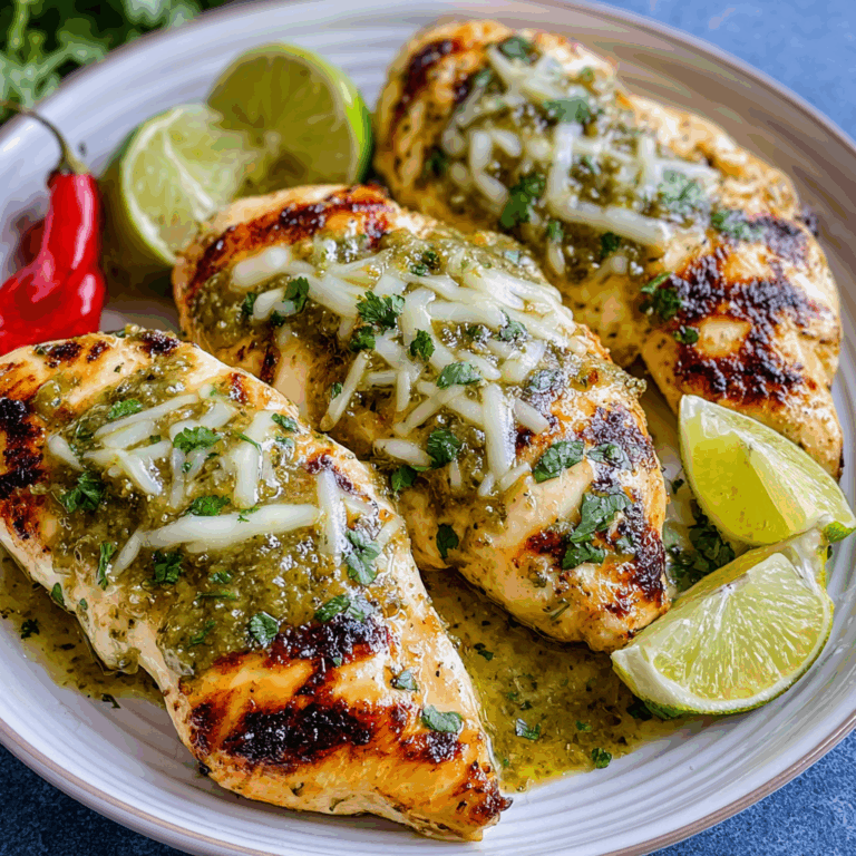 Grilled Salsa Verde Pepper Jack Chicken