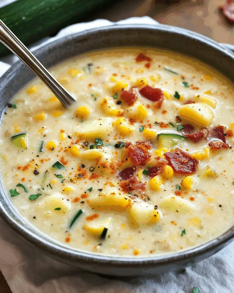 Summer Corn and Zucchini Chowder