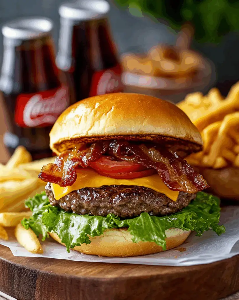 Bacon Cheeseburgers with Coca-Cola Caramelized Onions
