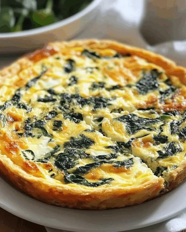 Cottage Cheese Spinach Crustless Quiche