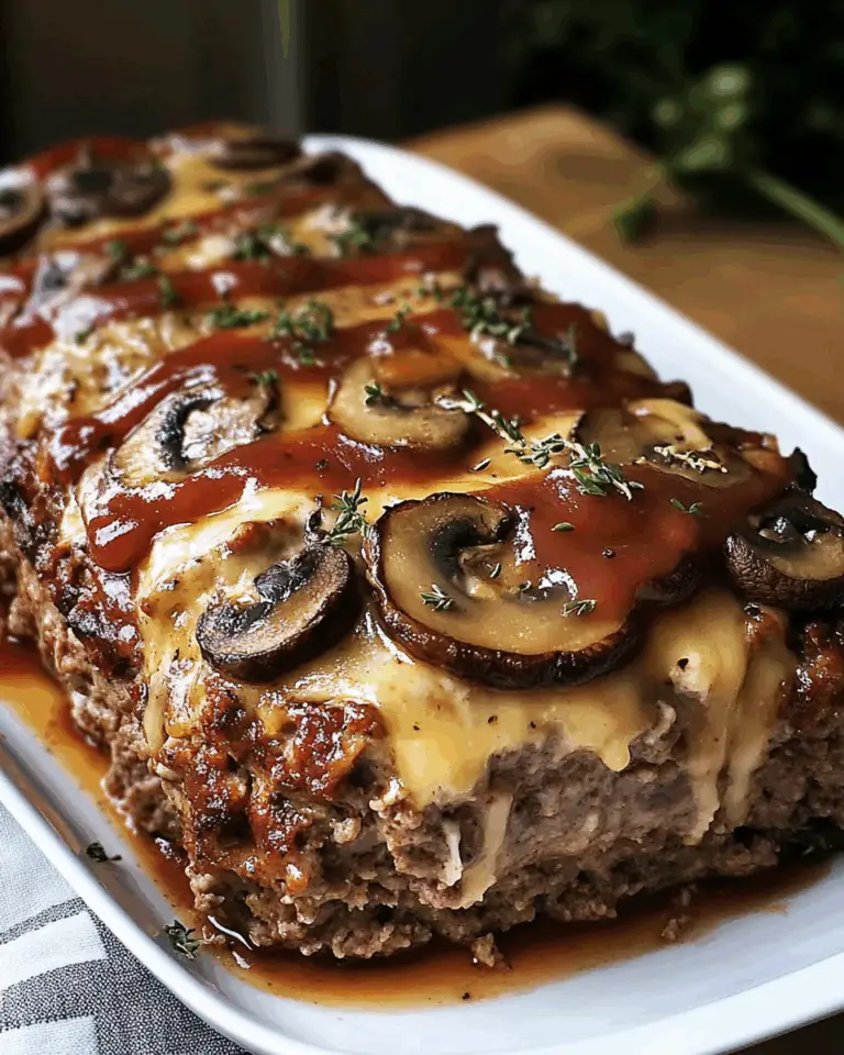 Mushroom Swiss Cheese Meatloaf