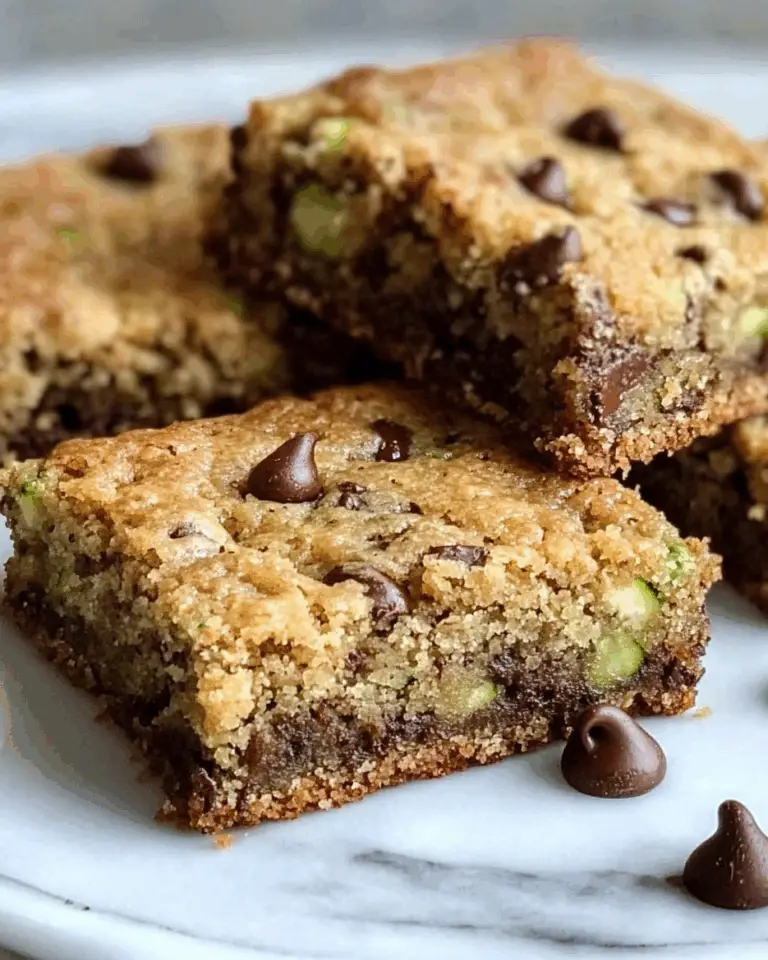Chocolate Chip Zucchini Cookie Bars