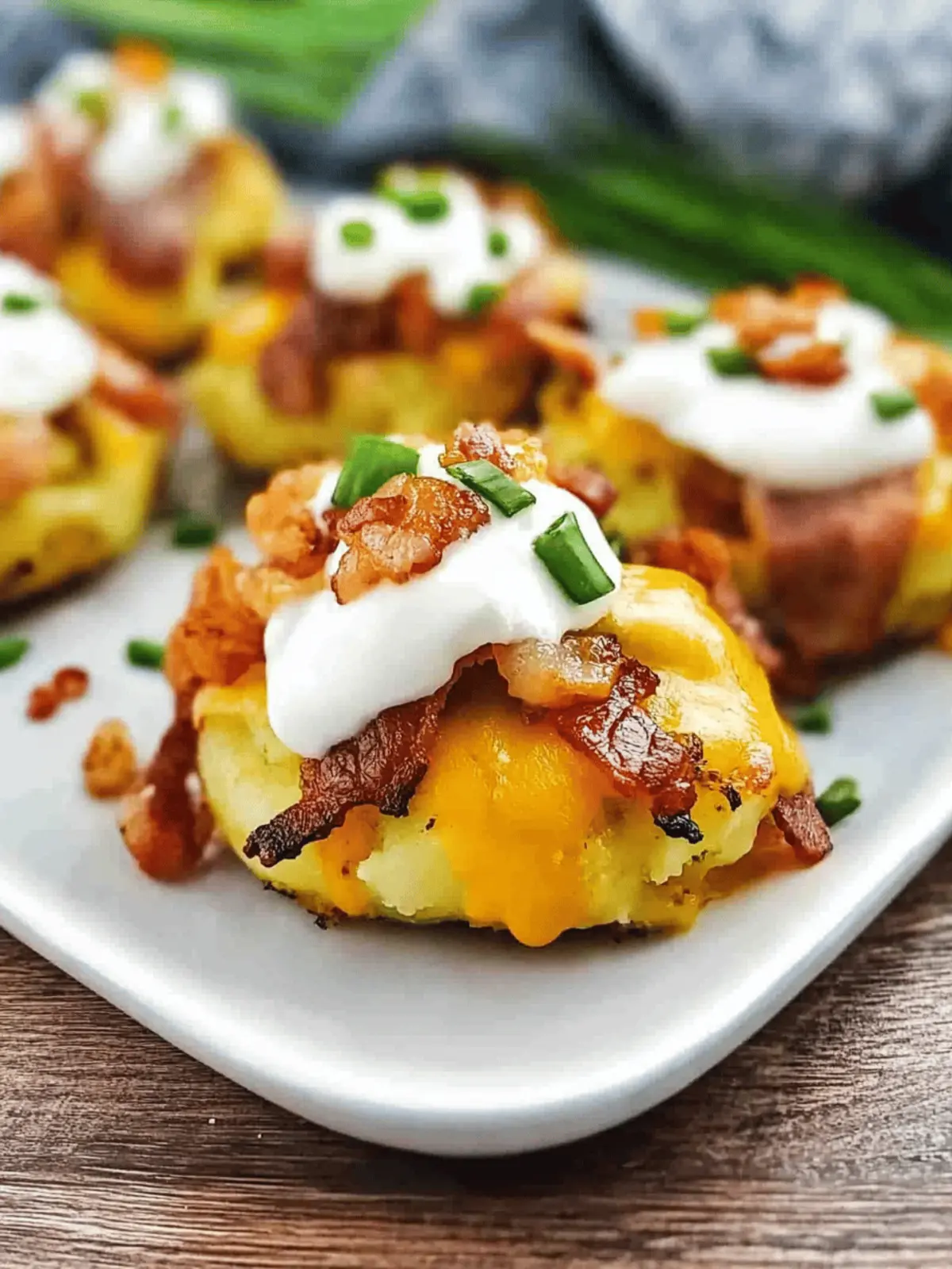 Irresistible Cheesy Bacon Loaded Smashed Potatoes Recipe